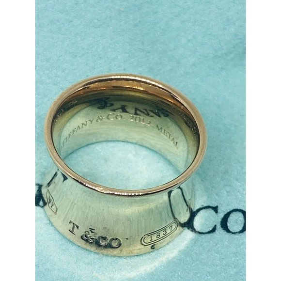 Tiffany & Co. | Jewelry | Tiffany Co Rubedo Metal 837 Wide Concave Ring ...